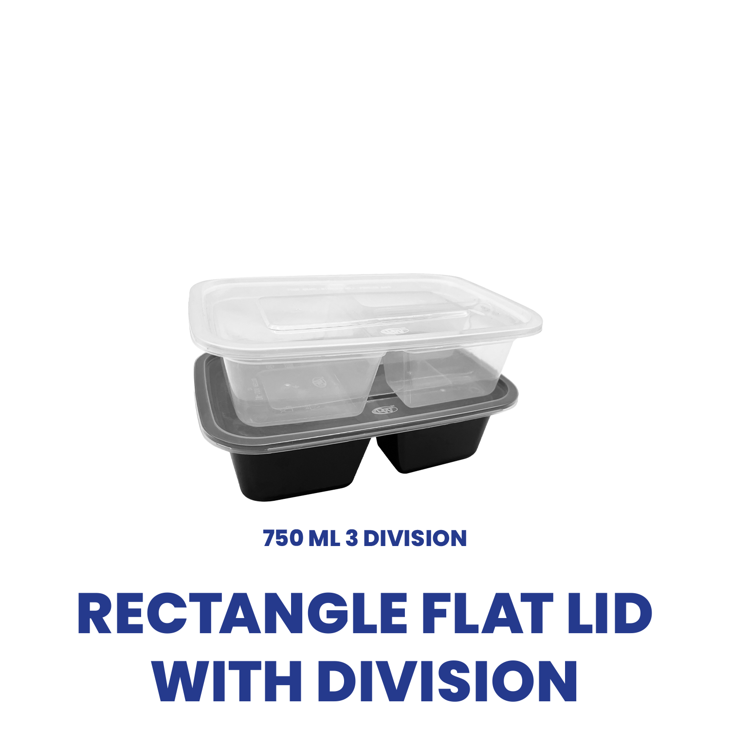 Microwavable Rectangle Flat Lid with Division – donewellplastics