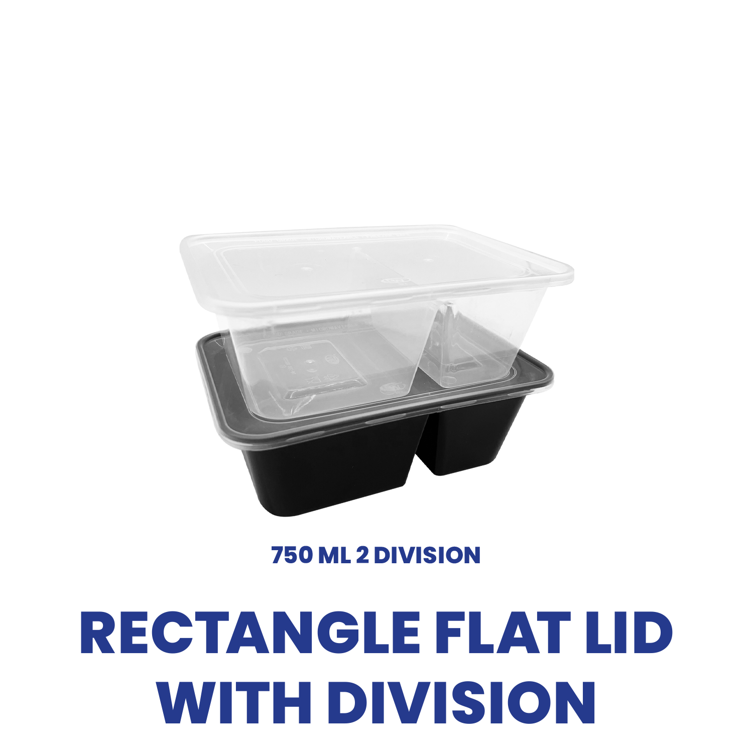 Microwavable Rectangle Flat Lid with Division – donewellplastics