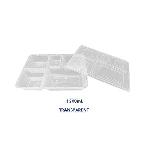 Microwavable Rectangle Flat Lid with Division – donewellplastics