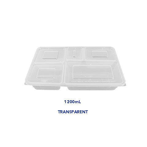 Microwavable Rectangle Flat Lid with Division – donewellplastics